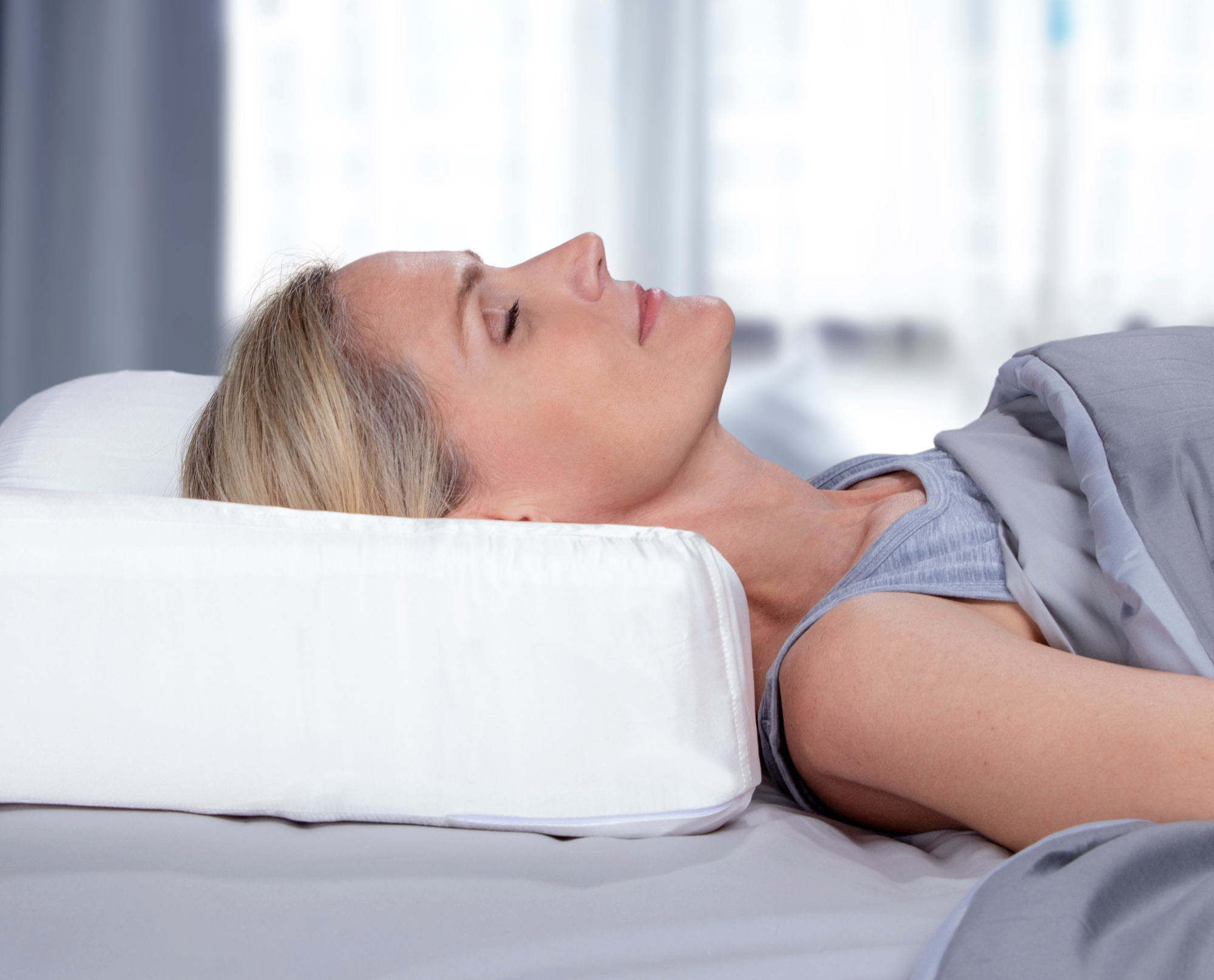 COPPER infused Neck Pillow for Back and Side Sleepers